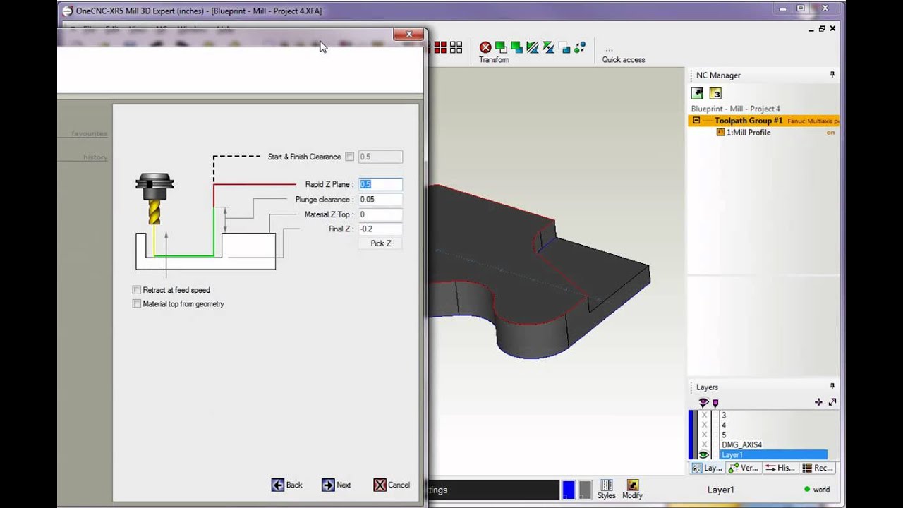 OneCNC CAD-CAM Training Series Mill XR5 35 - YouTube