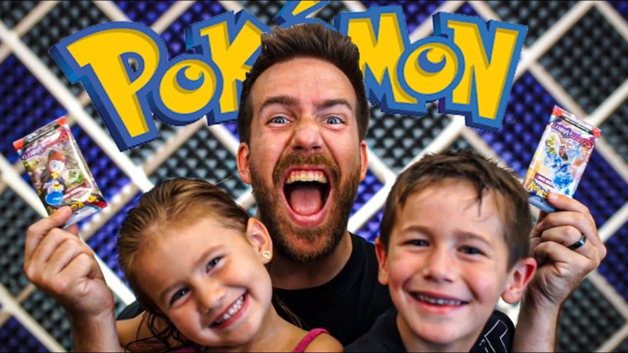 OUR FIRST POKEMON CARD PACK OPENING! (with my kids!) - YouTube