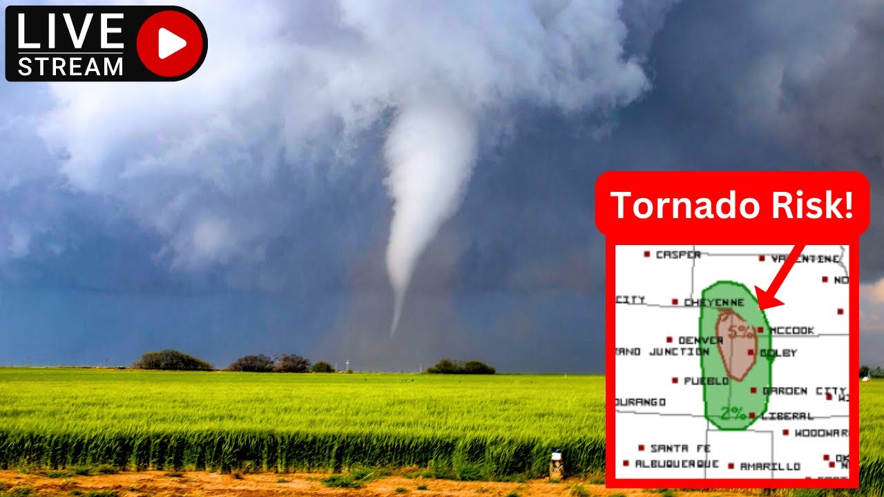 🔴BREAKING! Tornadoes possible in the High Plains - LIVE STORM CHASER ...