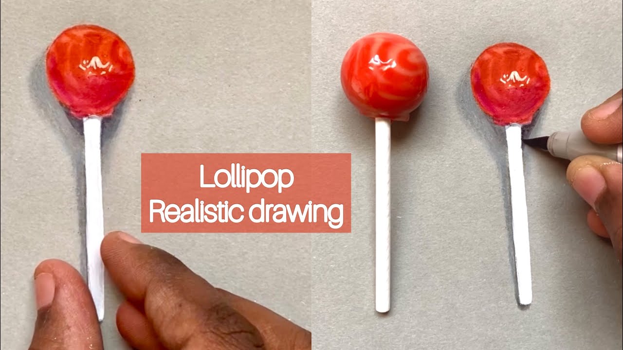Lollipop Realistic Drawing | Realistic Drawing |Ramya Artistic | - YouTube