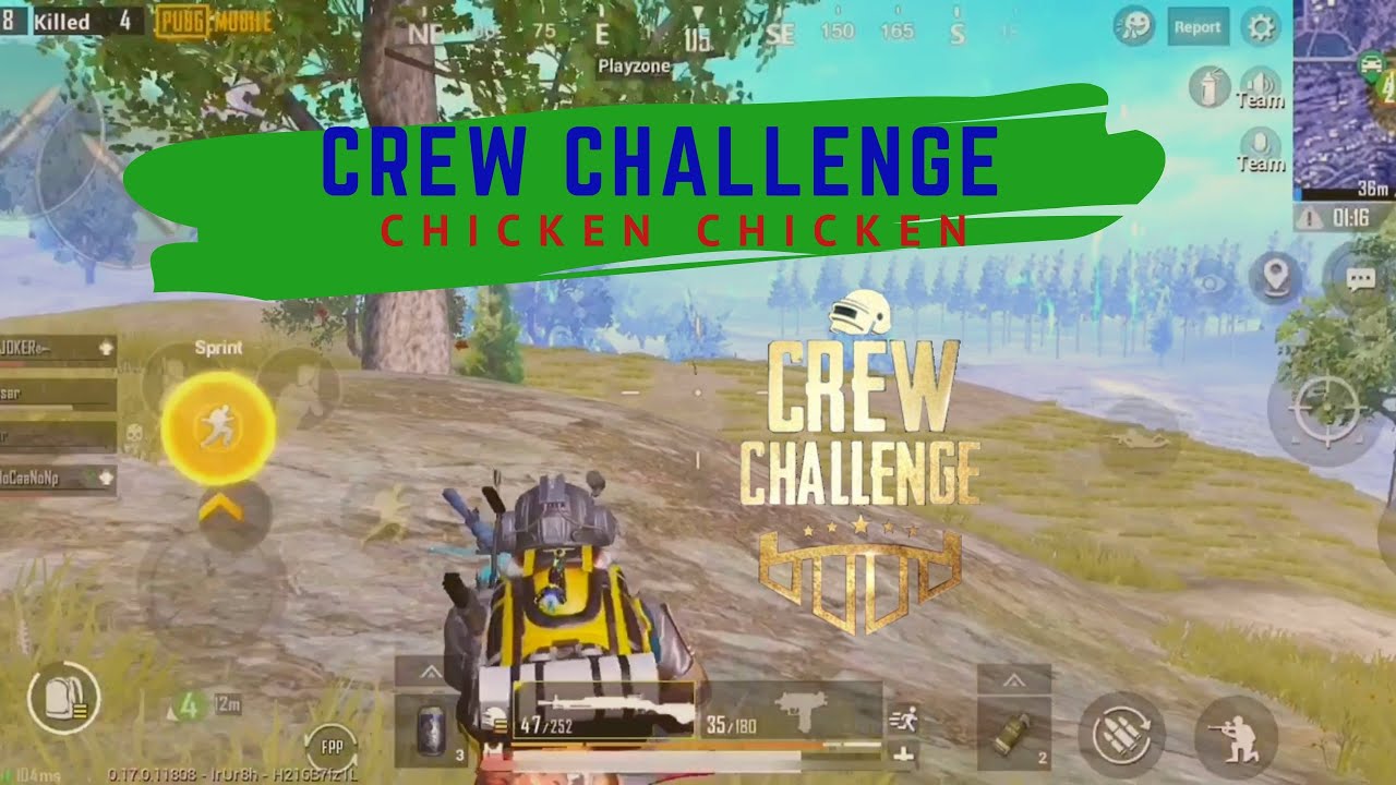 CREW CHALLENGE | PUBG | CHICKEN CHICKEN | CREW AUBERGINE - YouTube