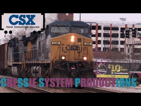 [CSXT]298 [CW44AC] & A Whining 287 CW44AC Leads G604-11 Loaded Grain Train SB Through Fay NC ...