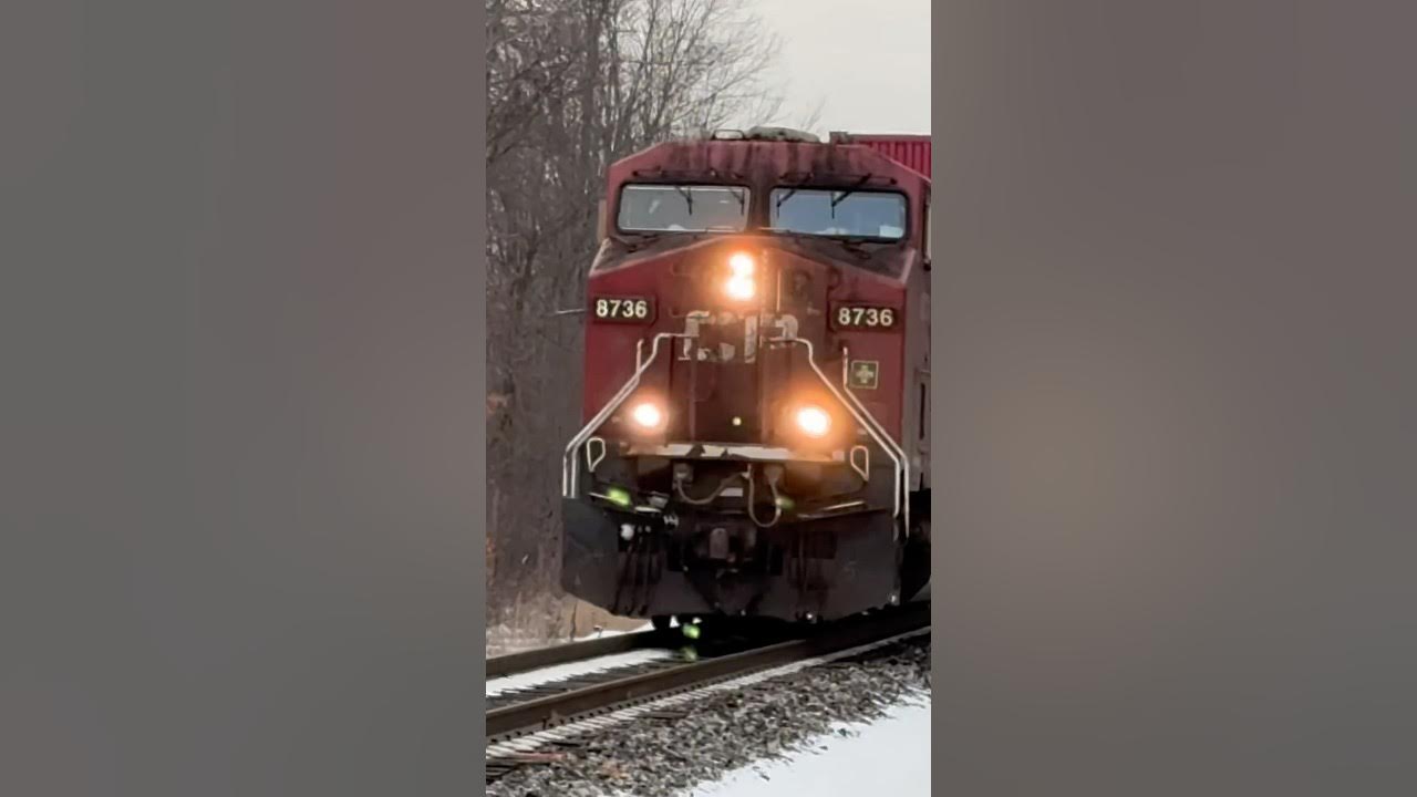 CP 8736 leads CPKC 100 south - YouTube