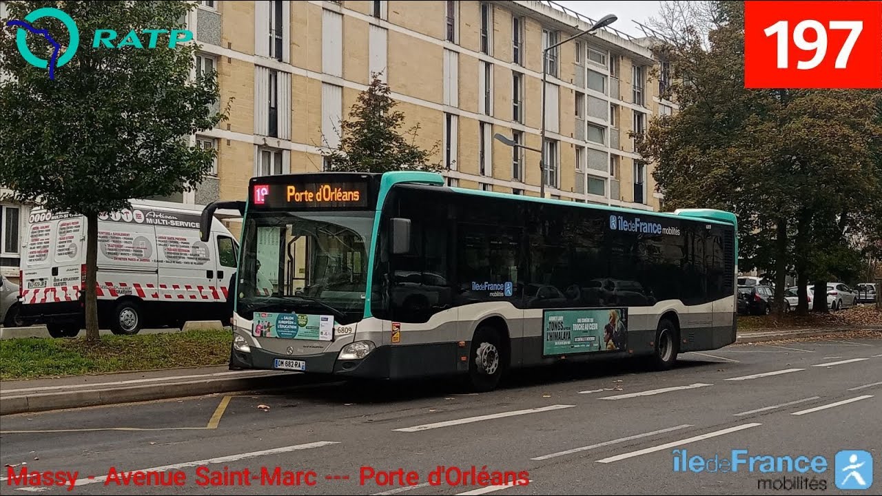 Bus 197 RATP - Citaro C2 N°6809 Massy - Avenue Saint-Marc --- Porte d ...