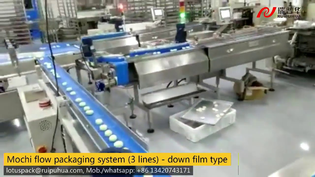 Mochi packaging system 3 lines, mochi packaging system, mochi machinery ...