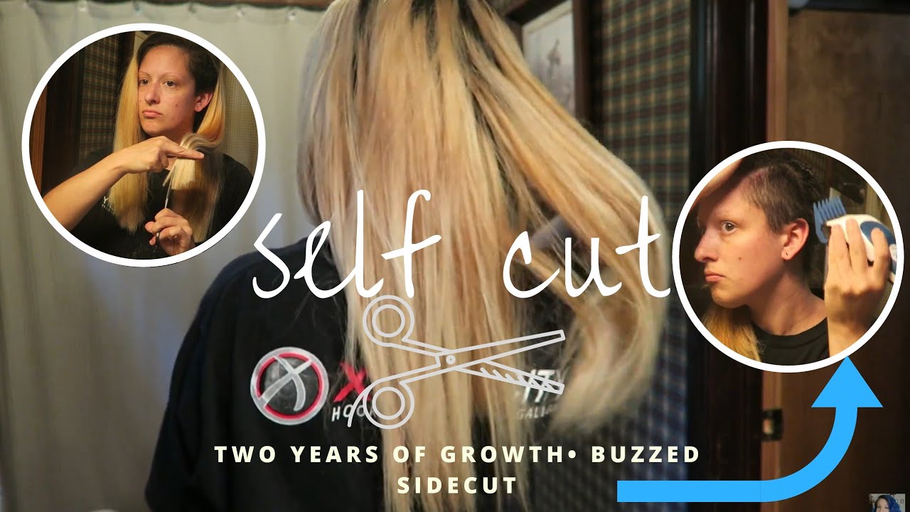 SELF HAIR CUT AFTER 2 YEARS GROWTH || The Barker Bunch - YouTube