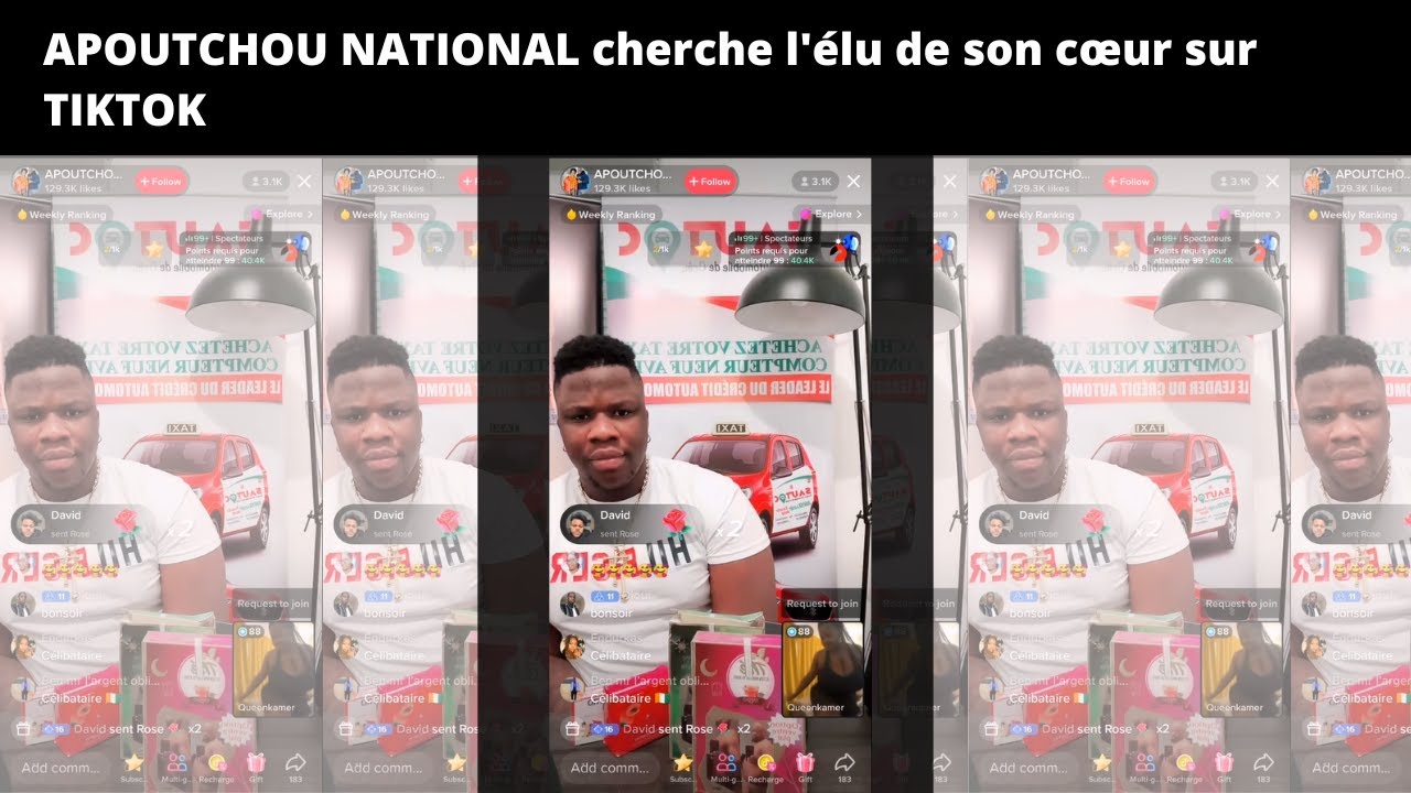APOUTCHOU NATIONAL fait défiler les filles sur son live Tiktok PART 4 ...