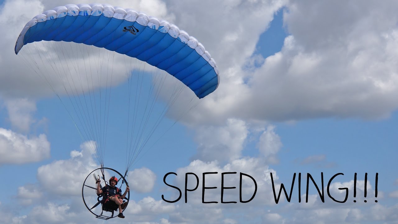 Flying A Speed Wing With A Paramotor!! - YouTube