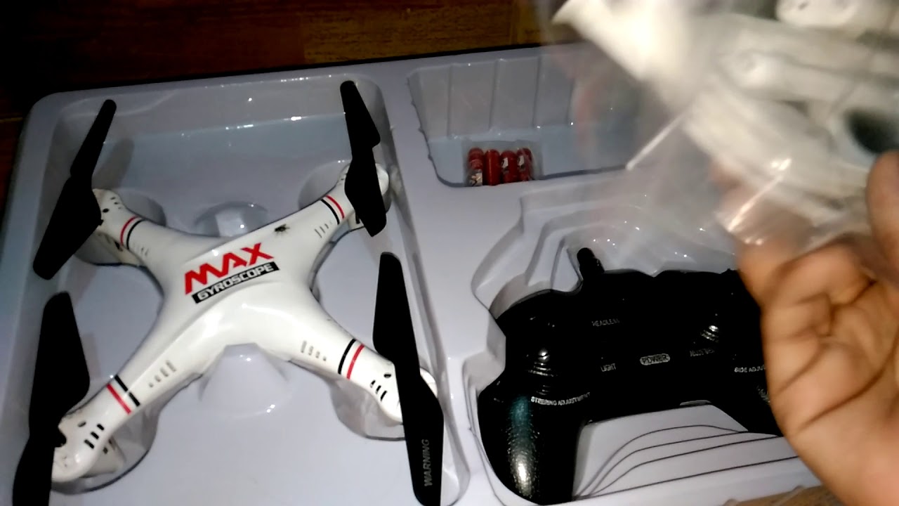 Drone six axis max gyroscope unboxing" technology tech" - YouTube