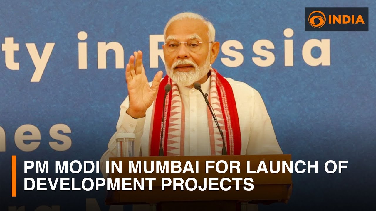 Indian PM Modi in Mumbai for launch of development projects & other ...