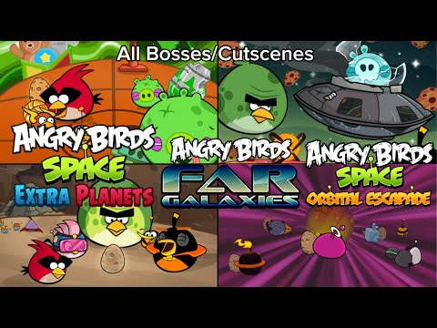 Angry Birds Space: The Modding Saga - All Bosses and Cutscenes (Luta dos Bosses)