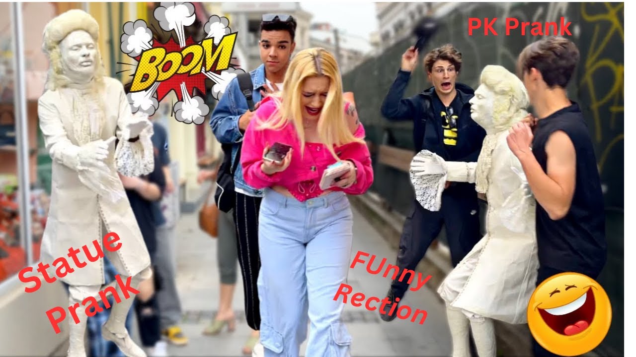 #PkPrank The Longest Scream Ever 😁 Realistic Human Statue Prank/Golden ...