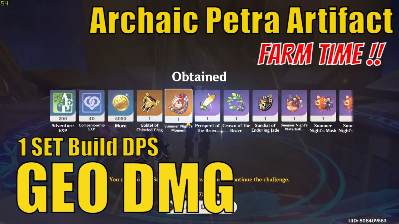 Archaic Petra - Best Artifact For GEO DMG Genshin Impact - YouTube