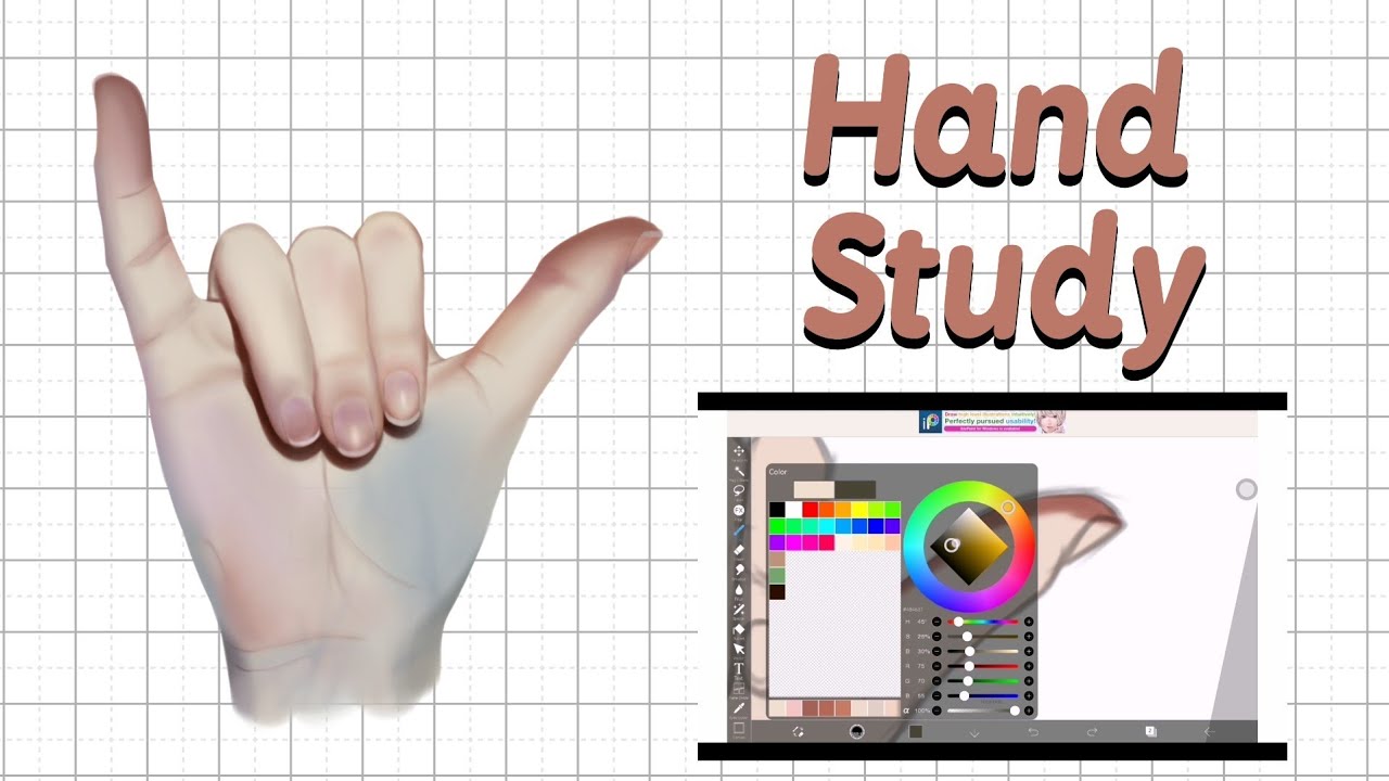 How I draw a hand | Drawing process| #digitalart #art - YouTube