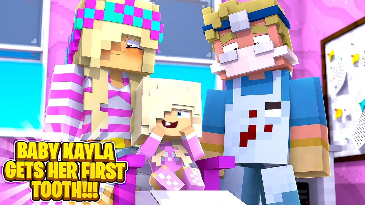 Minecraft PRINCESS BABY KAYLA GOES TO THE DENTIST FOR THE FIRST TIME ...