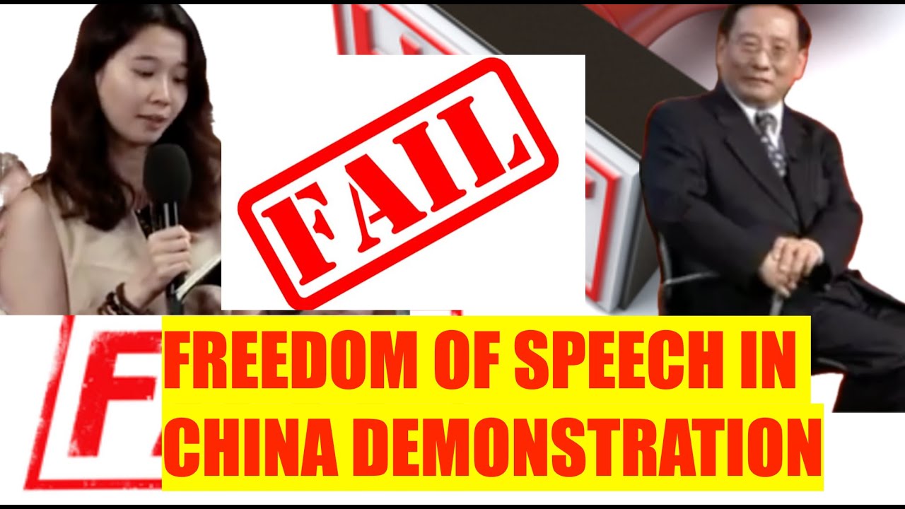 FREEDOM OF SPEECH IN CHINA DEMONSTRATION BY CCP APOLOGIST - YouTube