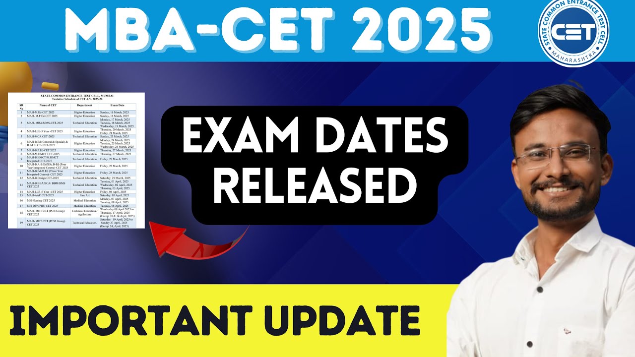 MAH CET Exam Dates 2025 (Announced): Registration, Exam, Admit Card ...