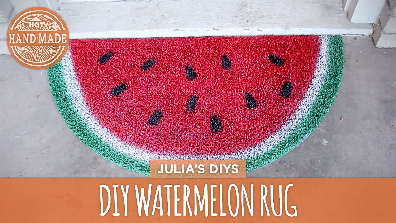 DIY Watermelon Rug - HGTV Handmade - YouTube
