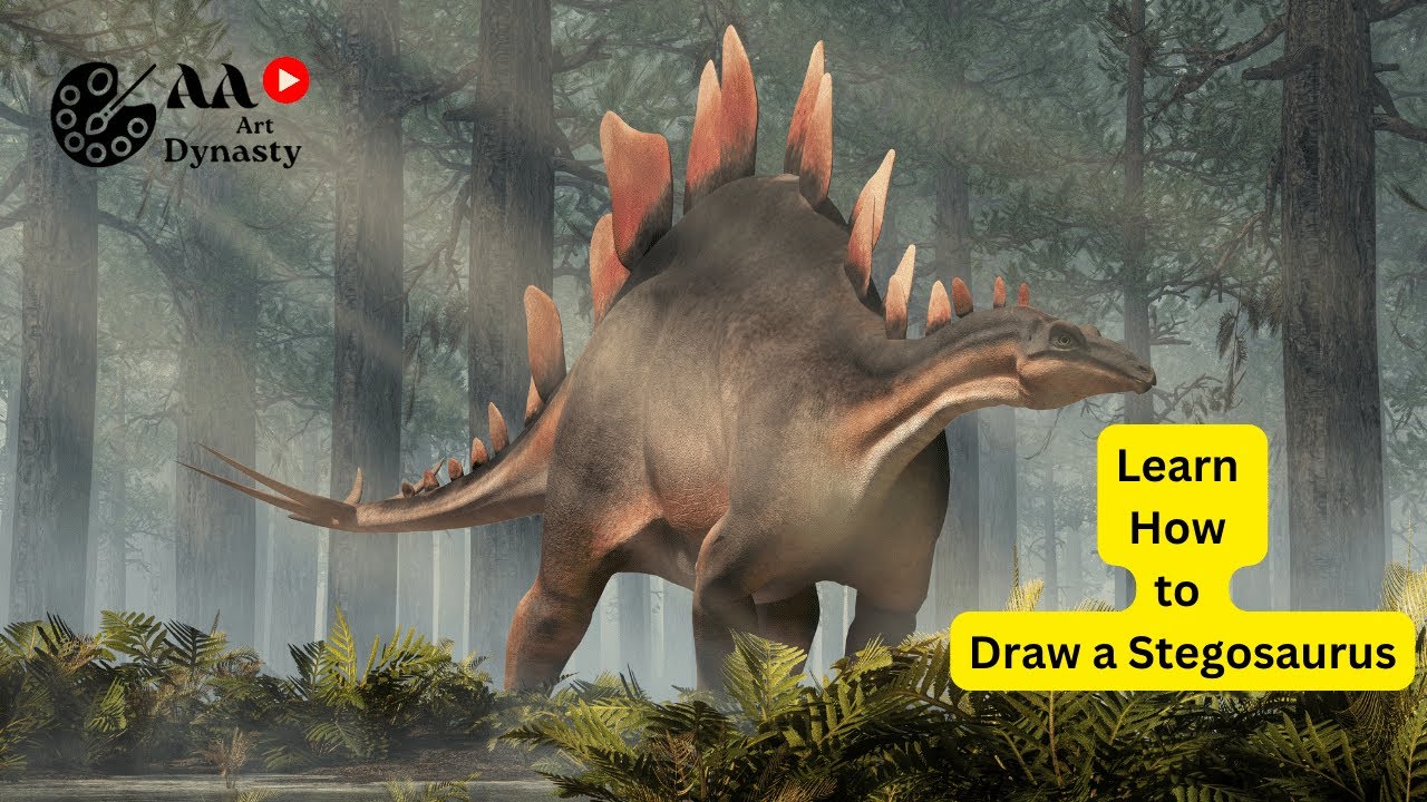 Learn How to Draw a Stegosaurus | Dino-tastic Art Tutorial for Kids ...