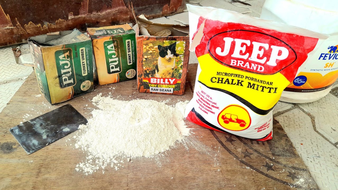 How to make natural teak wood putty// wood पट्टी कैसे बनाएं - YouTube
