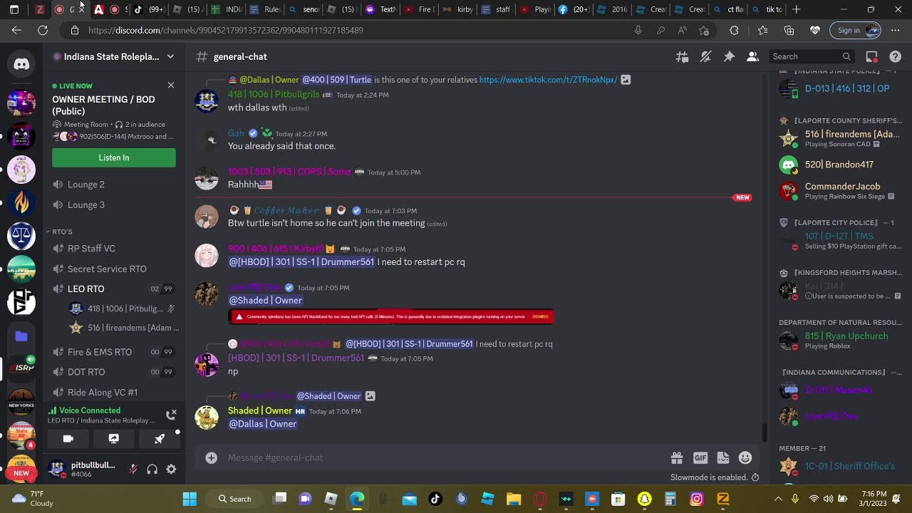 Playing ELRC Indiana state roleplay (CIV) - YouTube