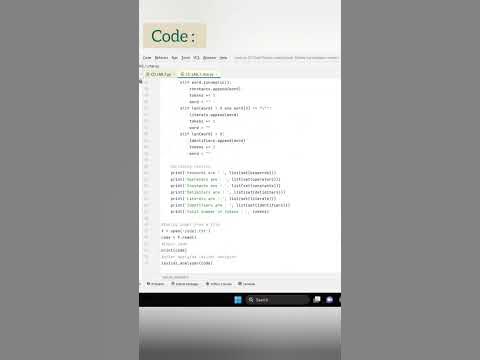 Lexical Analyser Python code - YouTube