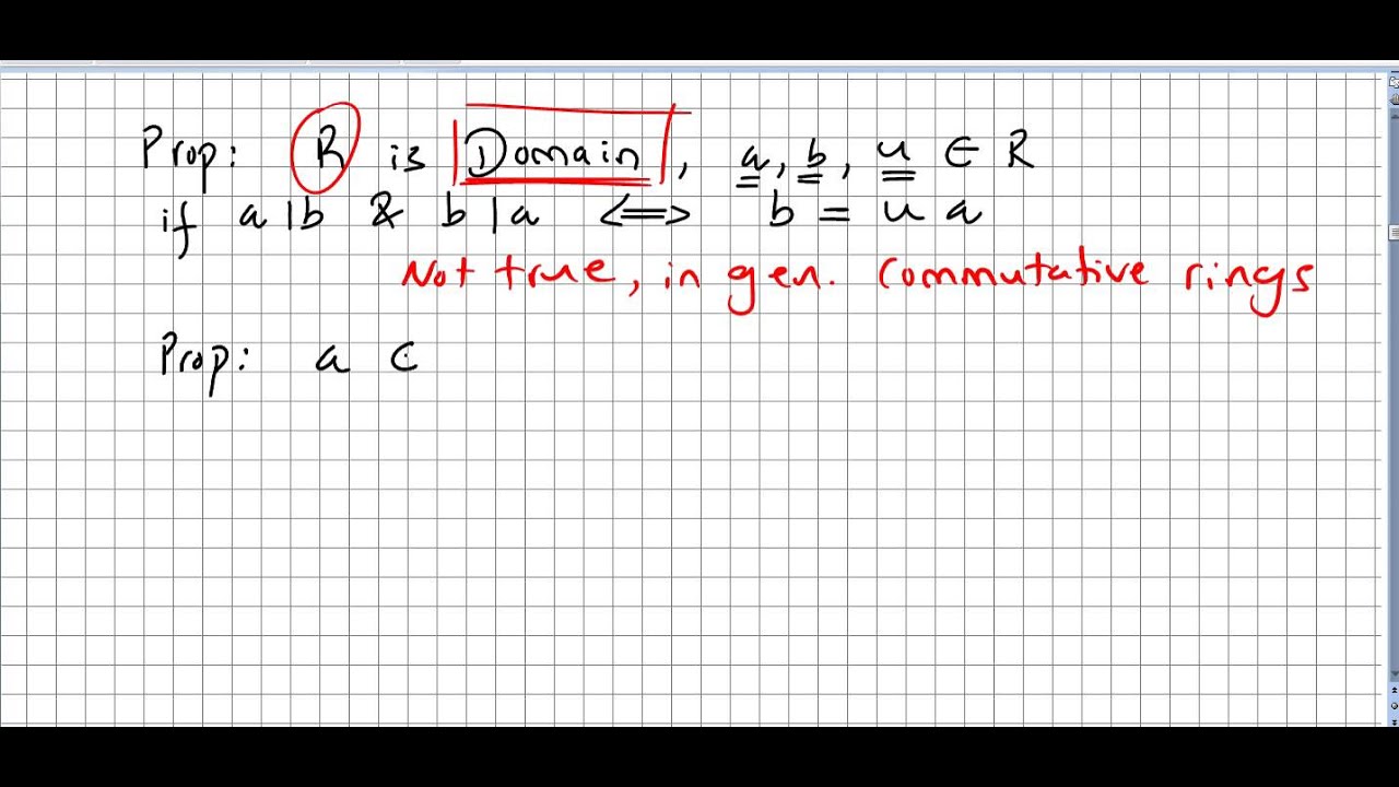 Commutative Algebra 8, Groups of Units - YouTube