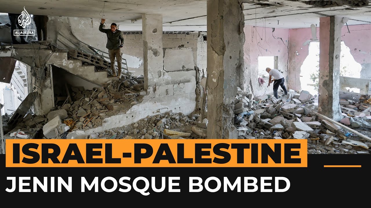Jenin mosque bombed in Israeli air strike | Al Jazeera Newsfeed - YouTube