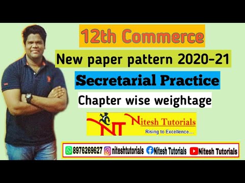 12th SP New paper pattern & chapter wise weightage as per new syllabus ...