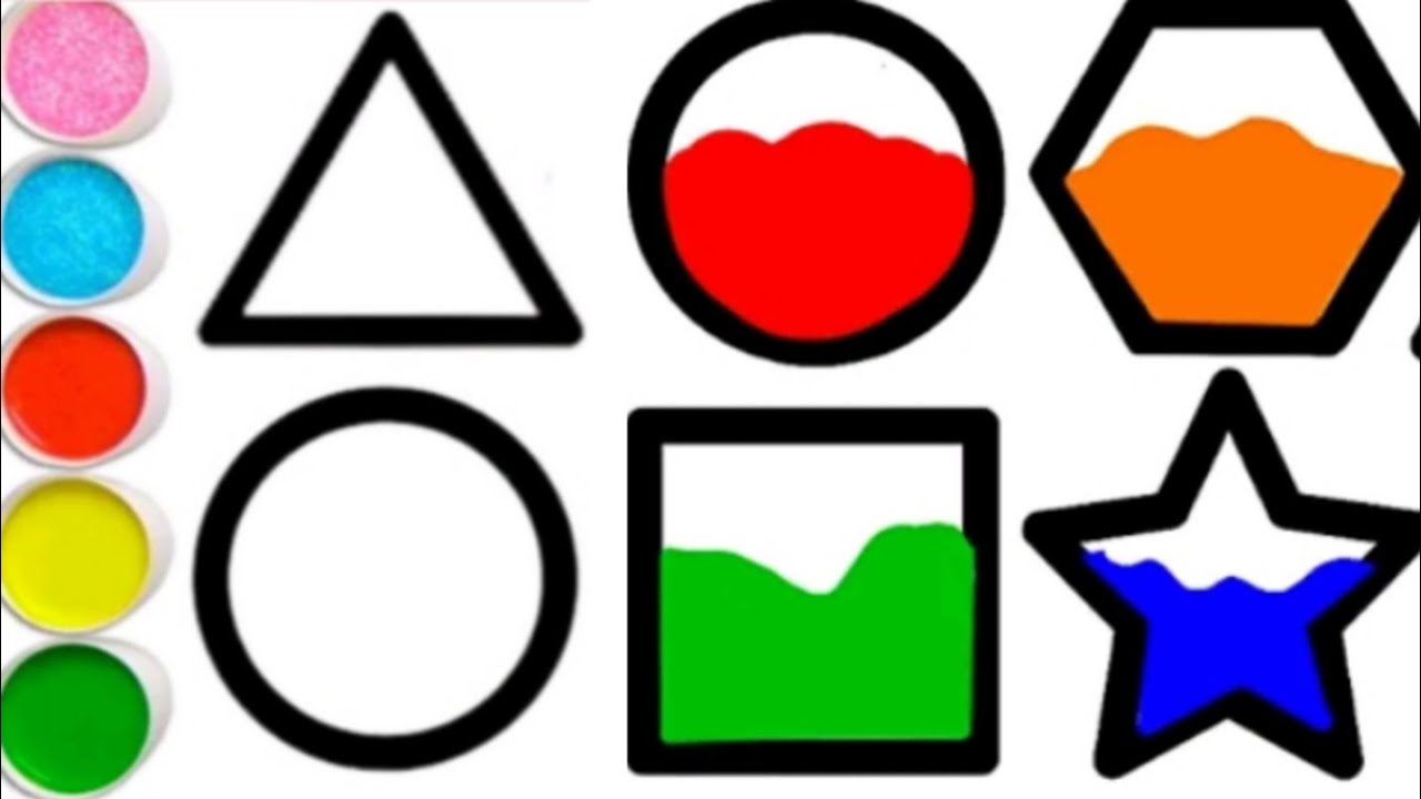 shapes drawing for kids | shapes name circle,star,rectangle ...
