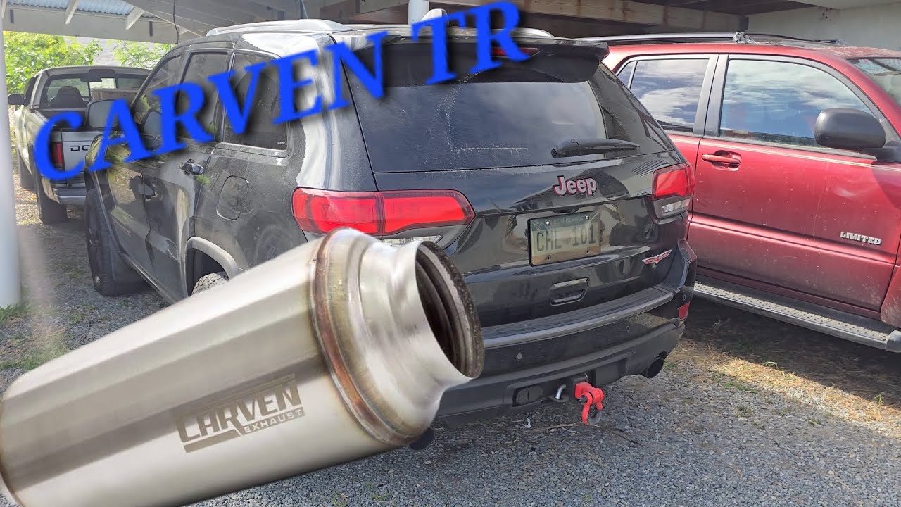 CARVEN TR PERFORMANCE MUFFLERS IN 5.7 HEMI JEEP GRAND CHEROKEE WK2 - YouTube