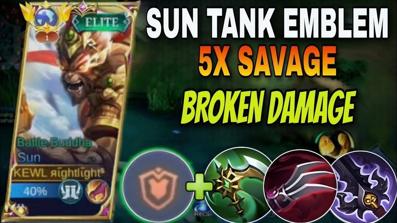 SUN TANK EMBLEM BROKEN DAMAGE | SUN BEST BUILD 2024 | CARA MAIN SUN ...