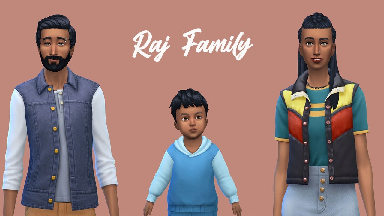 Raj Family | The Sims 4 Speed CAS | No CC | The Sims 4 Get Famous - YouTube