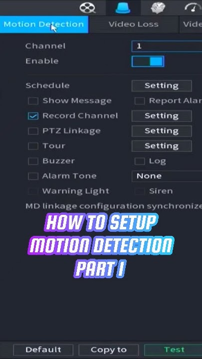 Dahua DVR Motion Detection Settings | Part 1 #cctv l#dahua #shorts - YouTube