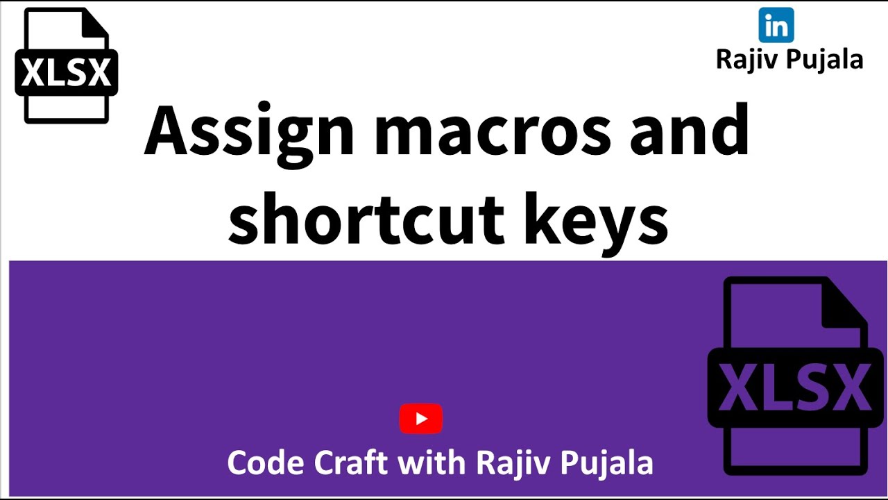 20. Assign Macros to Buttons & Keyboard Shortcuts in Excel Using VBA ...