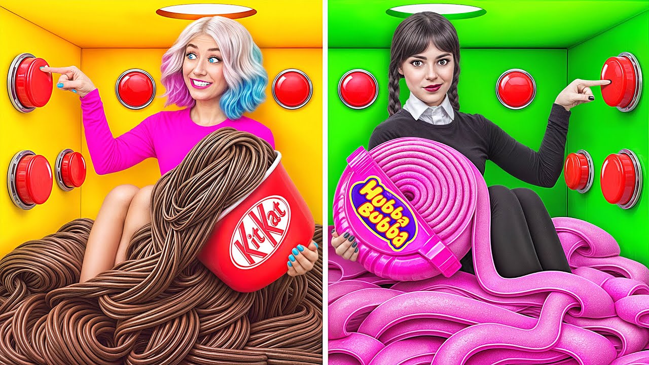 1000 Mystery Buttons Challenge Only 1 Lets You Escape with Wednesday ...