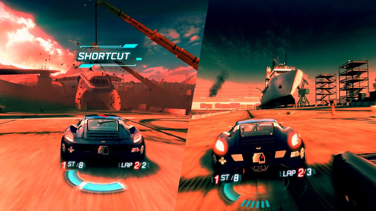 Split Second Velocity: The Perfect Races and perfect Powerups - YouTube