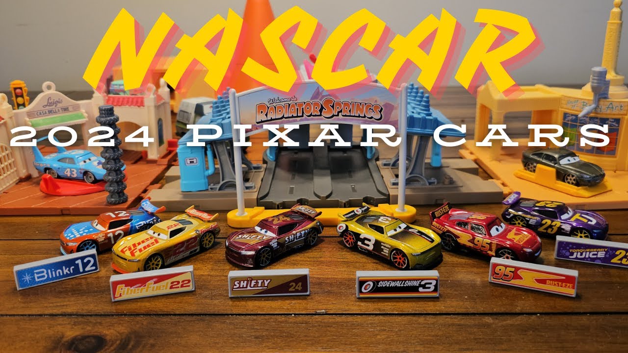 2024 Pixar Cars NASCAR Releases Unboxing and Play - YouTube