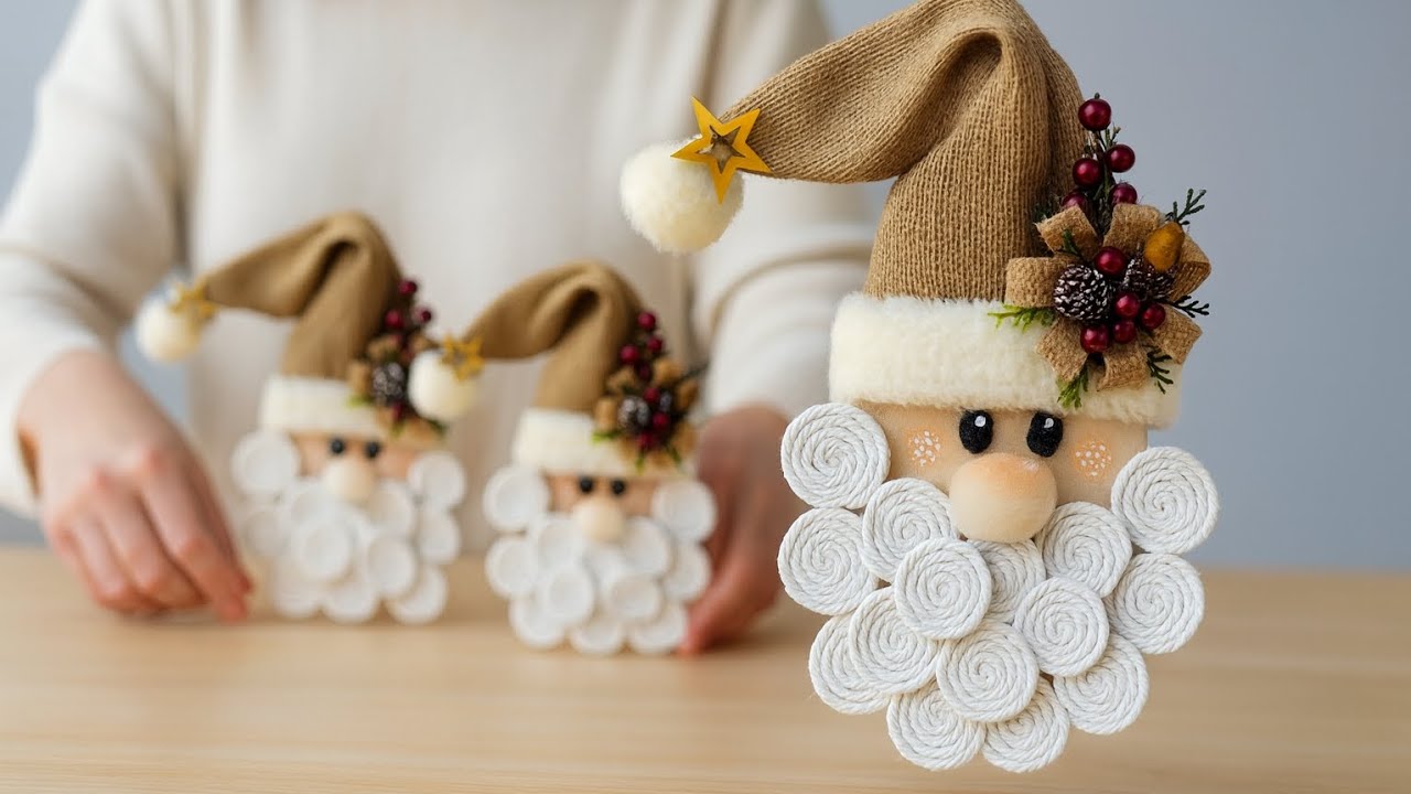 Easy DIY Santa Crafts | Stunning Christmas Decor|Christmas decorations ...
