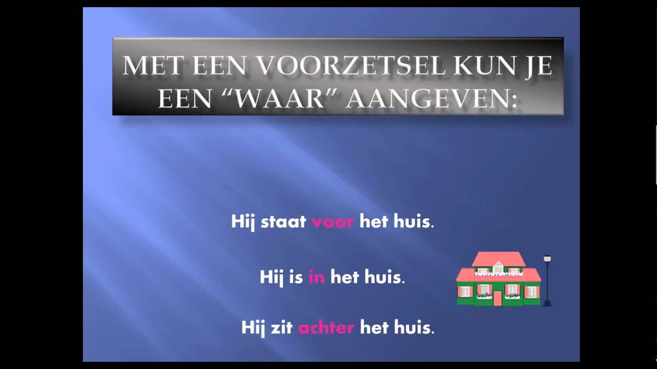 Voorzetsels - YouTube