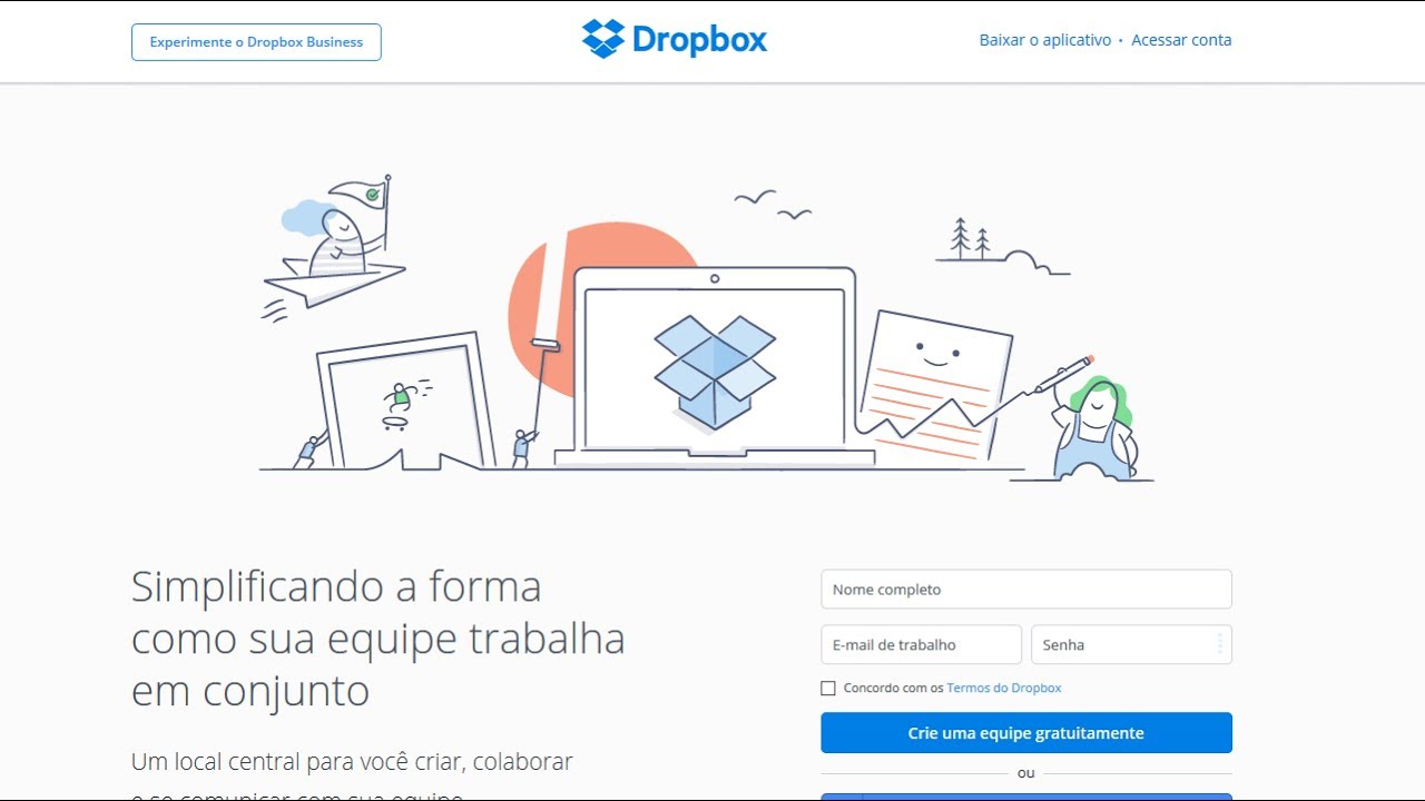 Como se cadastrar e instalar a Dropbox no seu computador - YouTube