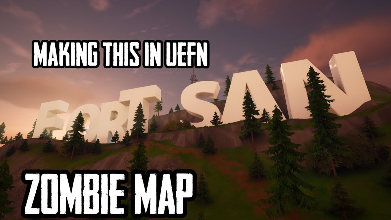Working on my UEFN zombie map, live btw. - YouTube