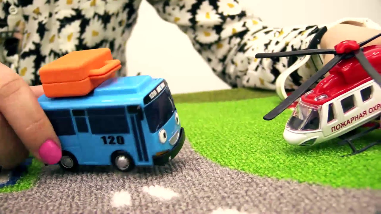 Tayo le bus dans le bouchon: livraison à Nuri - YouTube