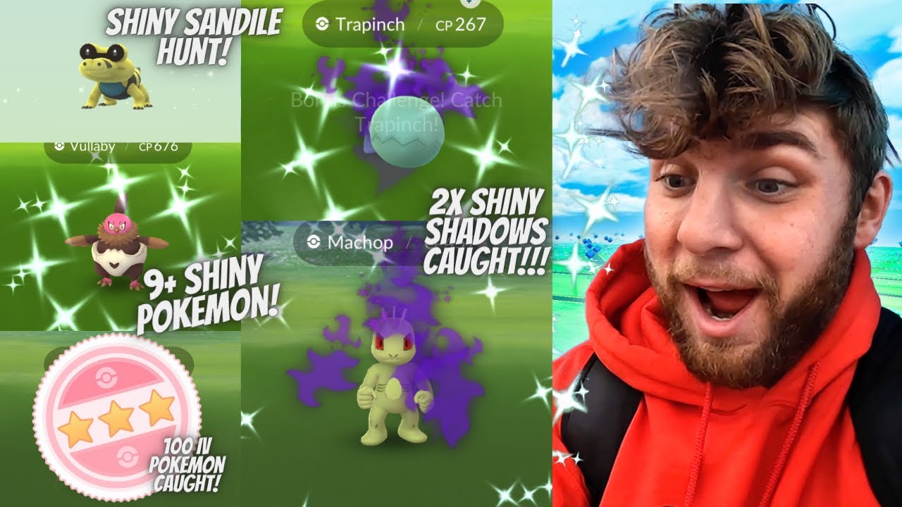 Shiny Shadow Trapinch & Machop CAUGHT! Shiny Sandile Hunt, 100 IV Hatch ...