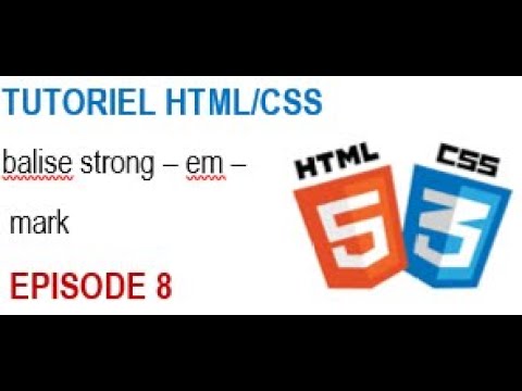 HTML CSS - Episode 8: Organiser son texte –balise strong – em – mark ...