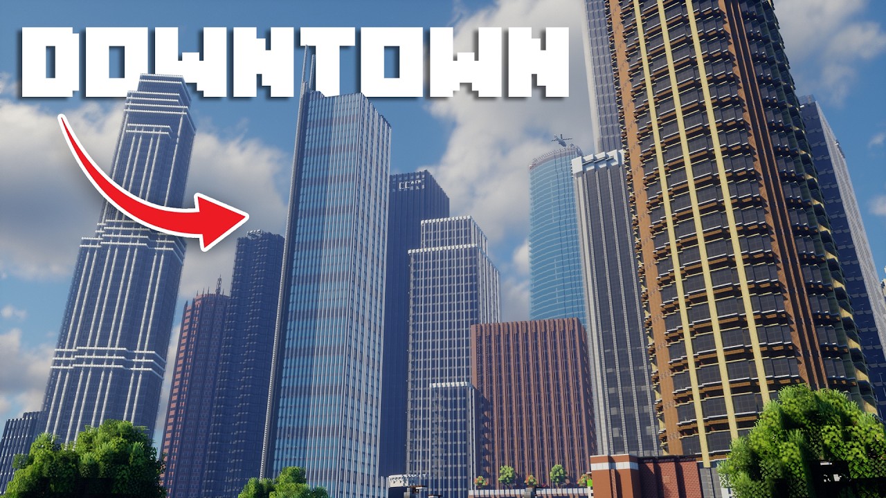 Expanding our Minecraft City's Downtown! - YouTube