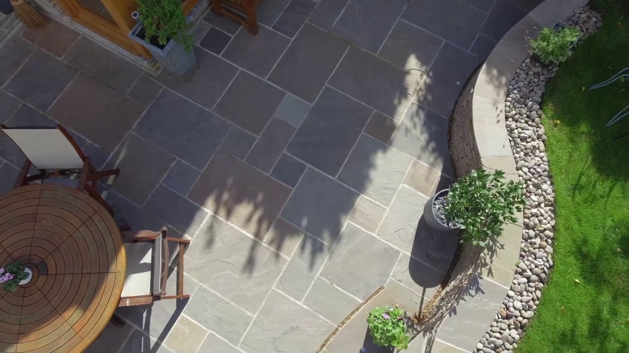 Raj Blend Sandstone Patio - YouTube