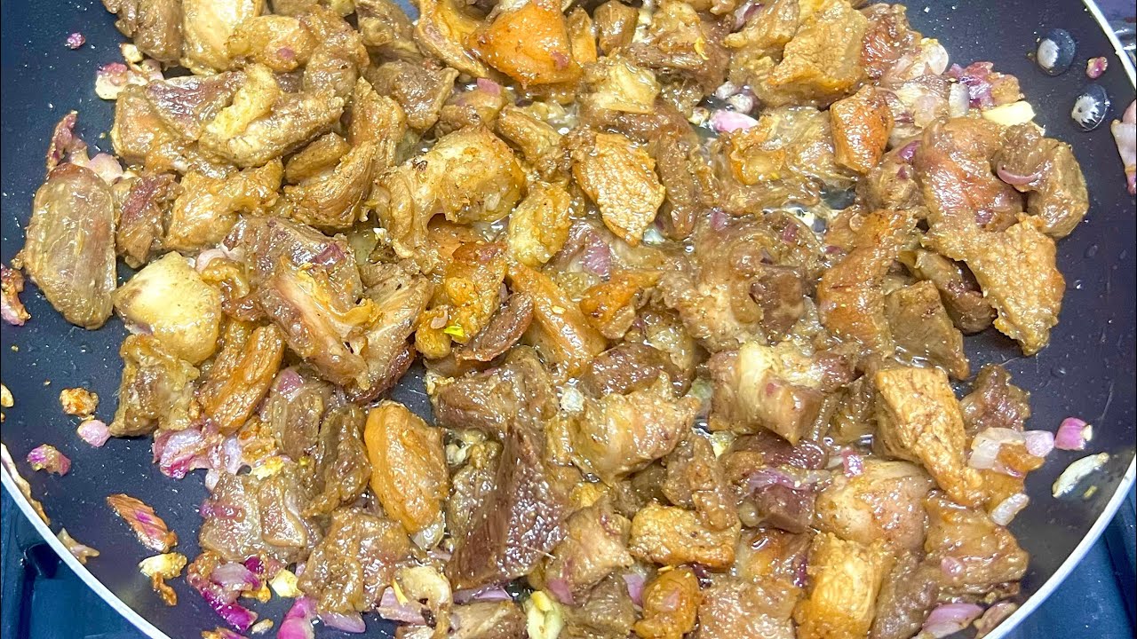 How to cook KENYAN Dry fry pork |Simple and Easy dry fry pork |Tasty ...