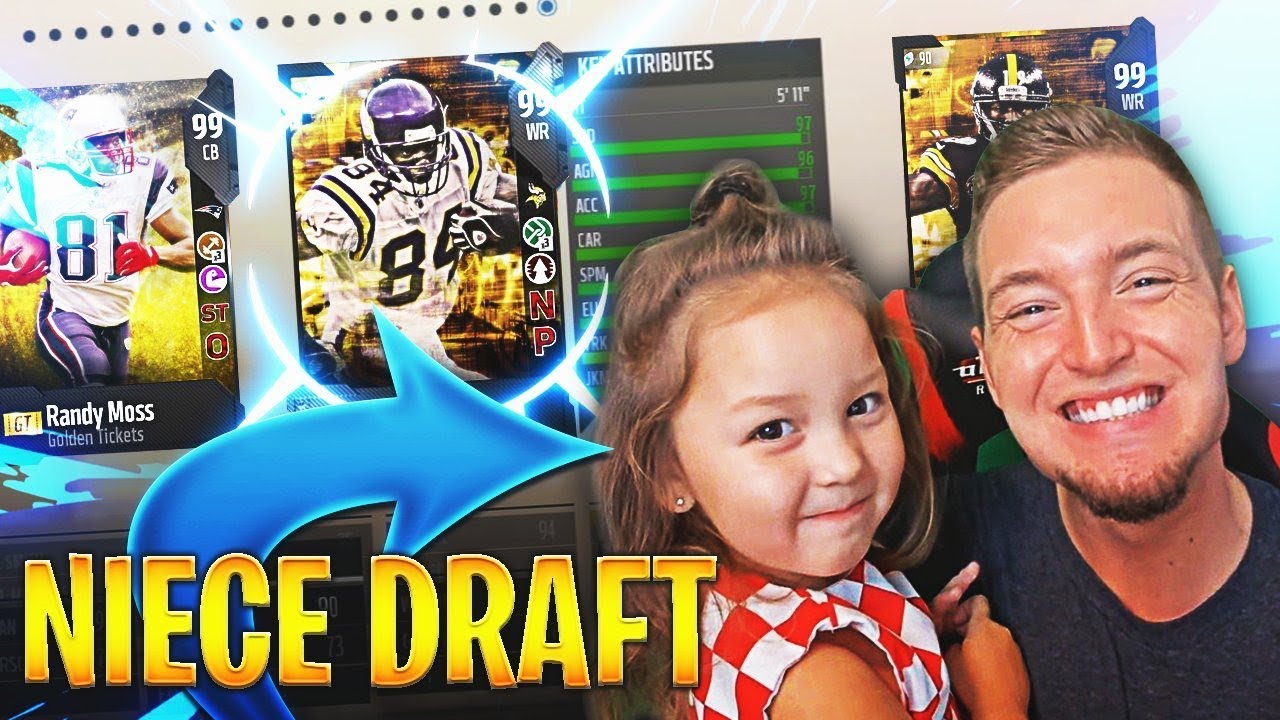3 YEAR OLD LITTLE GIRL DRAFTS STACKED MUT DRAFT TEAM!! Madden NFL Draft ...