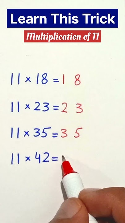 Multiply any number by 11 with a trick | Never learned this at school ...